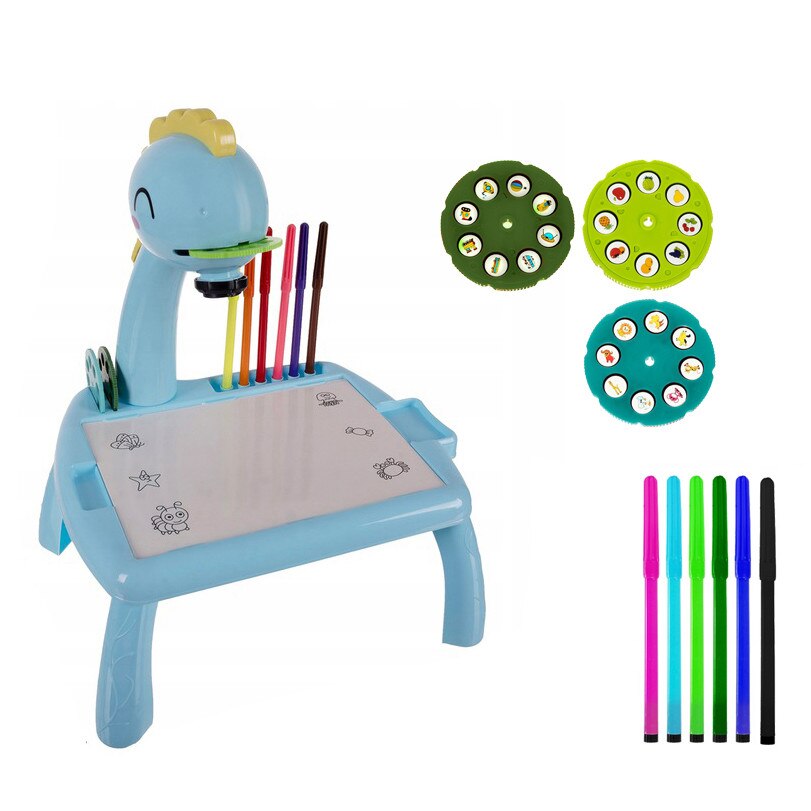 Masuta de desenat pentru copii, Zola®, cu proiector in forma de ...