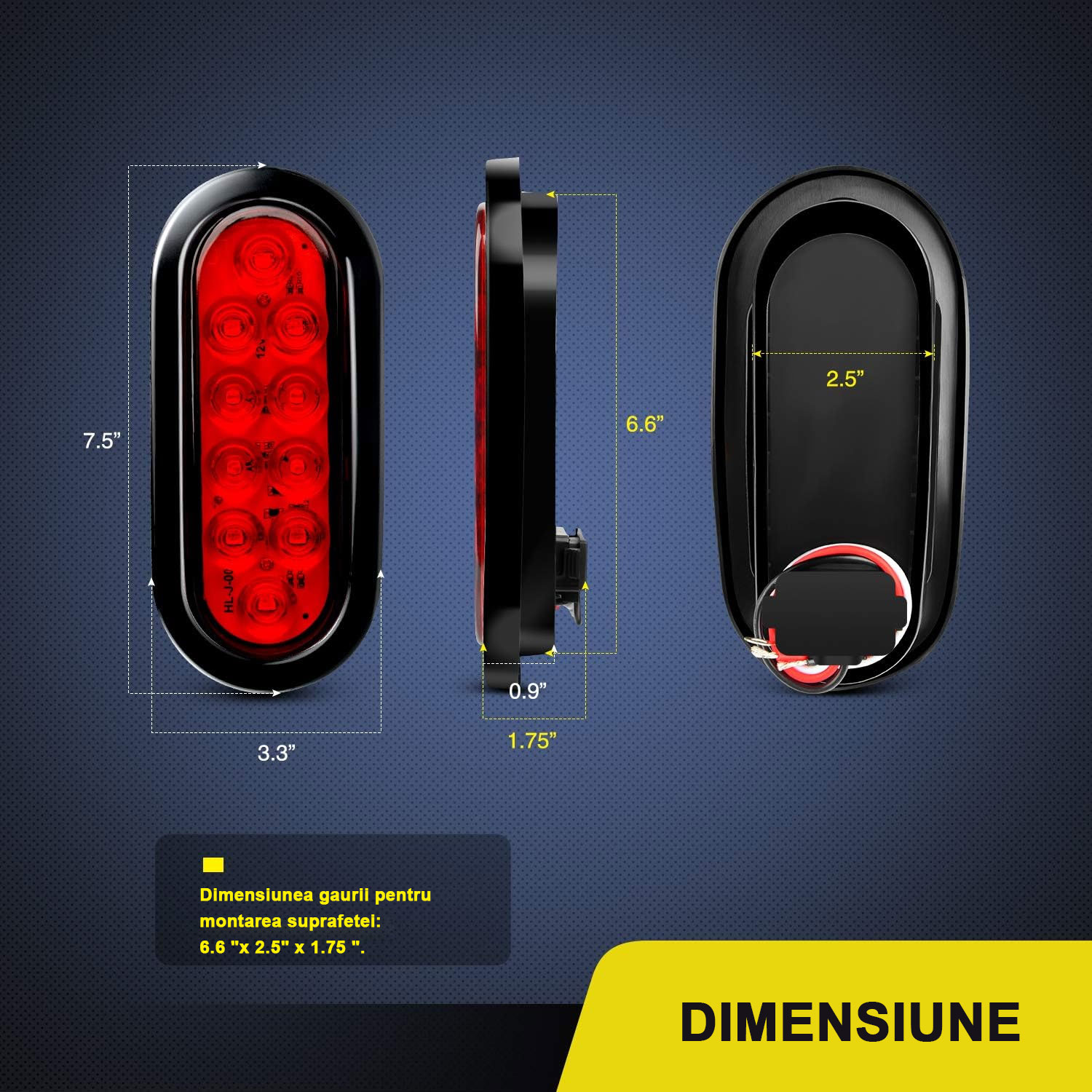 Set 2 Stopuri LED, RASK, Pentru Remorca, Camion, Trailer, Rezistent la ...