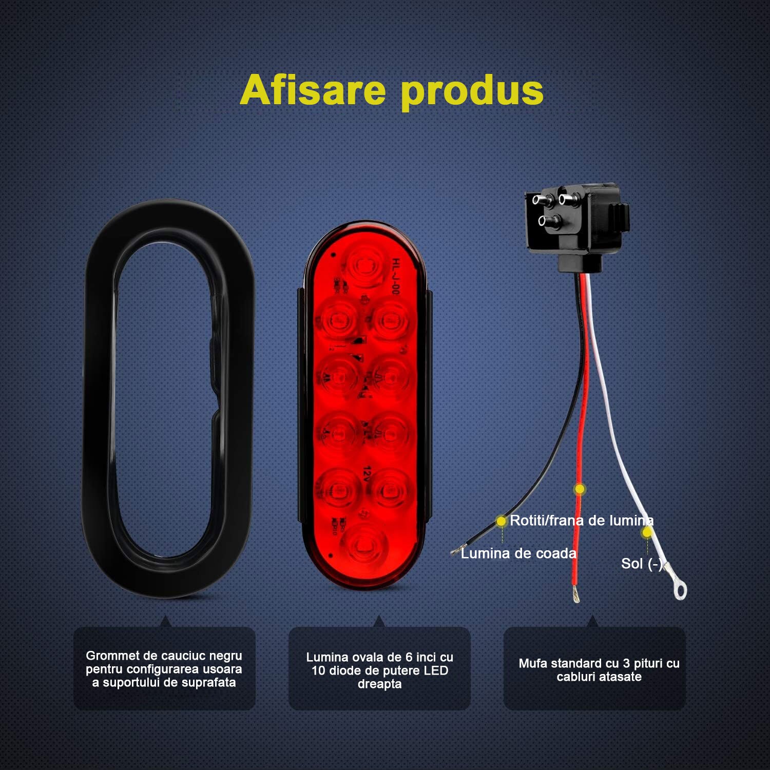 Set 2 Stopuri LED, RASK, Pentru Remorca, Camion, Trailer, Rezistent la ...