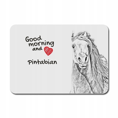 Mousepad, Cauciuc spumat/Poliester, Model cal Pintabian, 22x18 cm, Alb ...