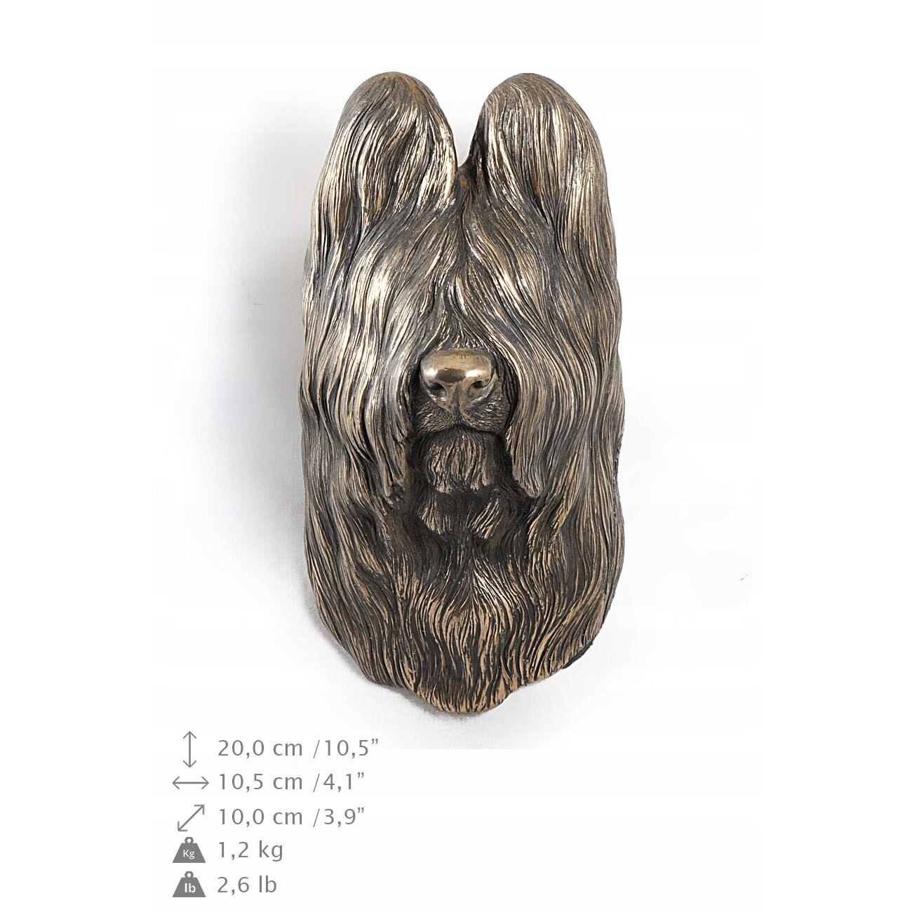 Statueta decorativa, Rasina, Model catel, 1.2kg, Argintiu - eMAG.ro