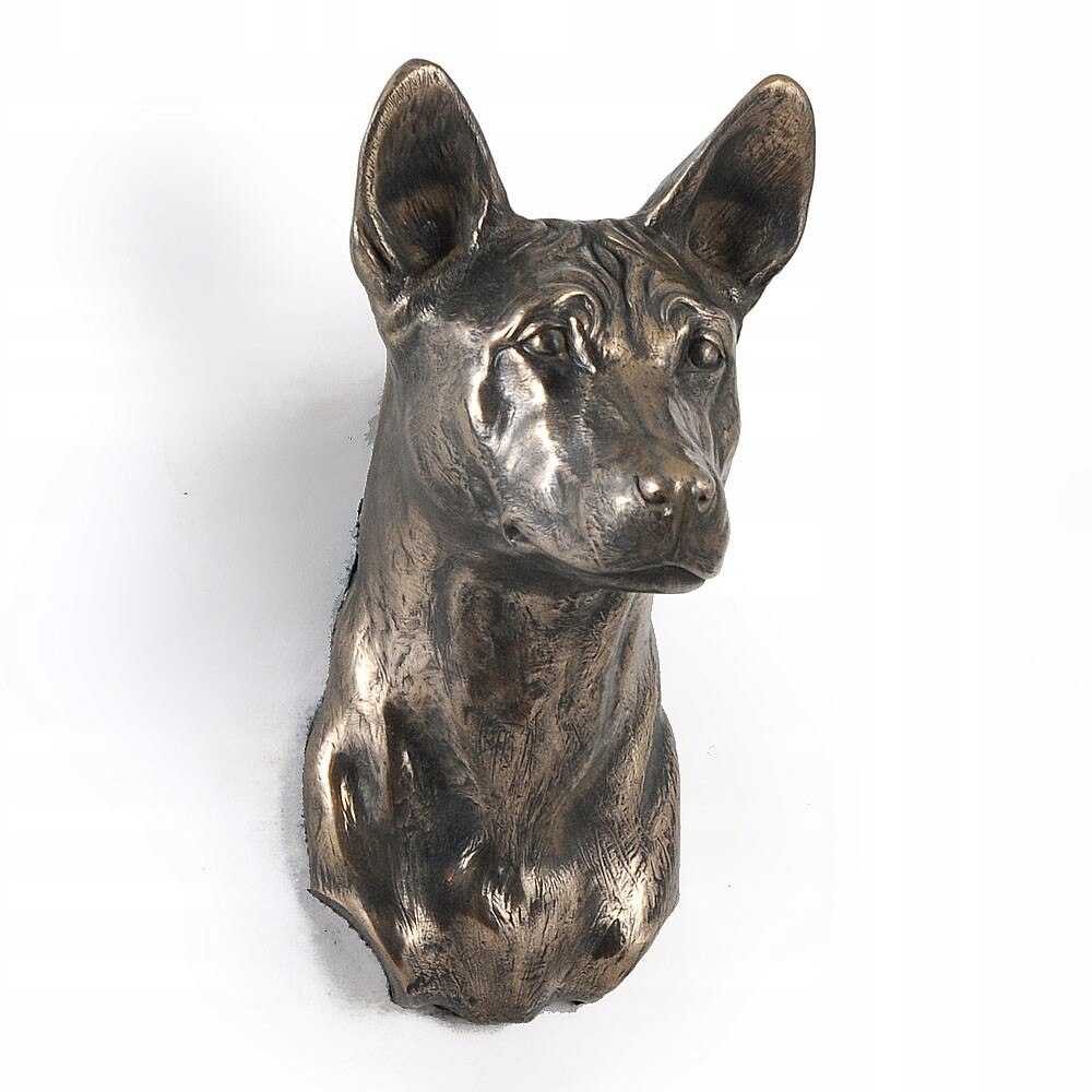 Statueta decorativa, Metal, Model catel, 1.1kg, Argintiu - eMAG.ro