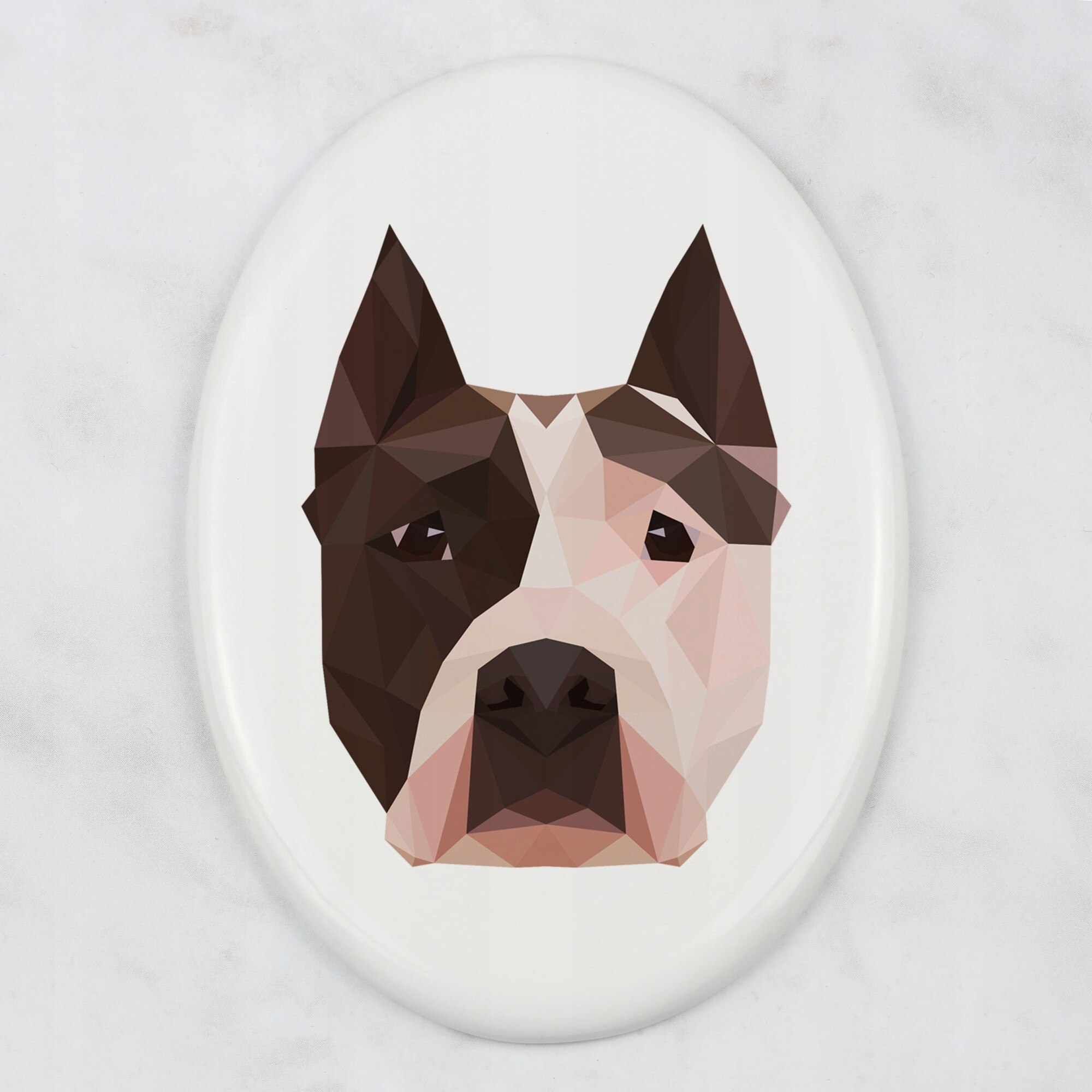 Piatra funerara Caine Amstaff, Art-Dog, Ceramica, 10 x 7 cm, Multicolor ...
