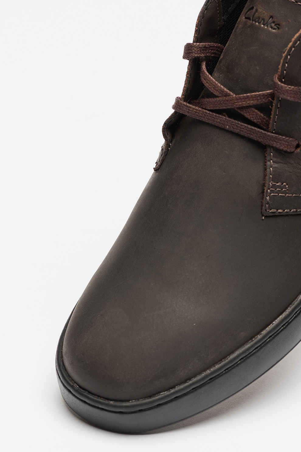 Clarks, Ghete chukka din piele Court Lite, Maro inchis, 8 - eMAG.ro
