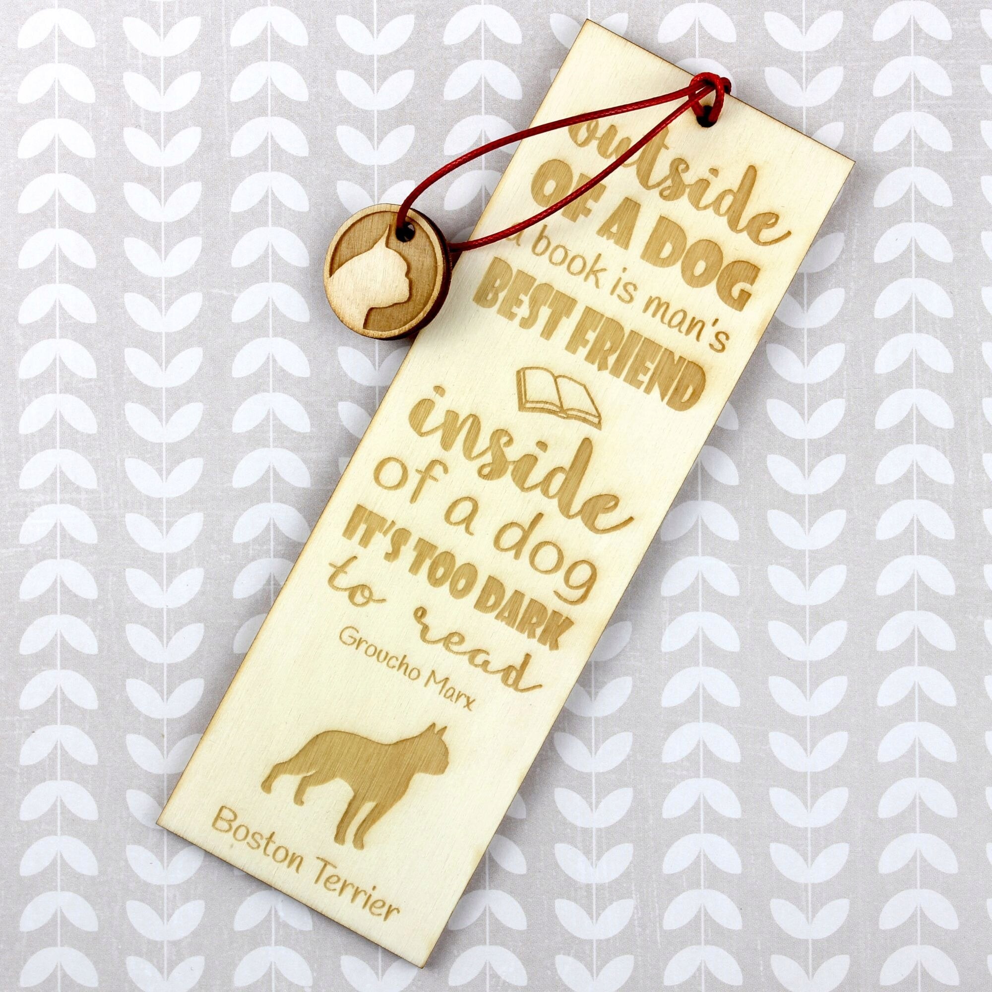 Book mark, Art-Dog, дървен, модел Бостън Териер - eMAG.bg