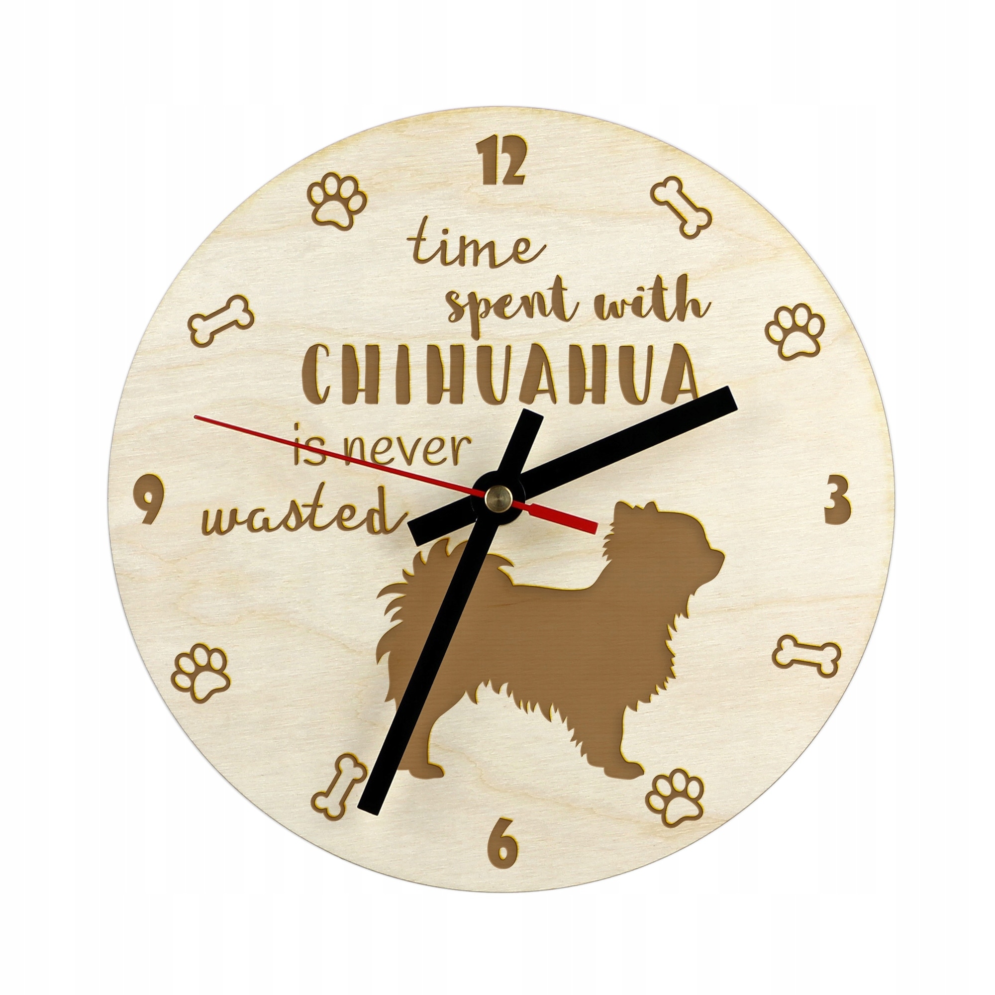 Ceas - Chihuahua, Art-Dog, 20 cm, Bej - eMAG.ro