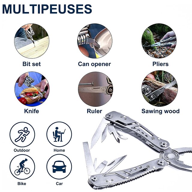 Cleste pentru scule multifunctionale, Tebnaild, Otel inoxidabil ...