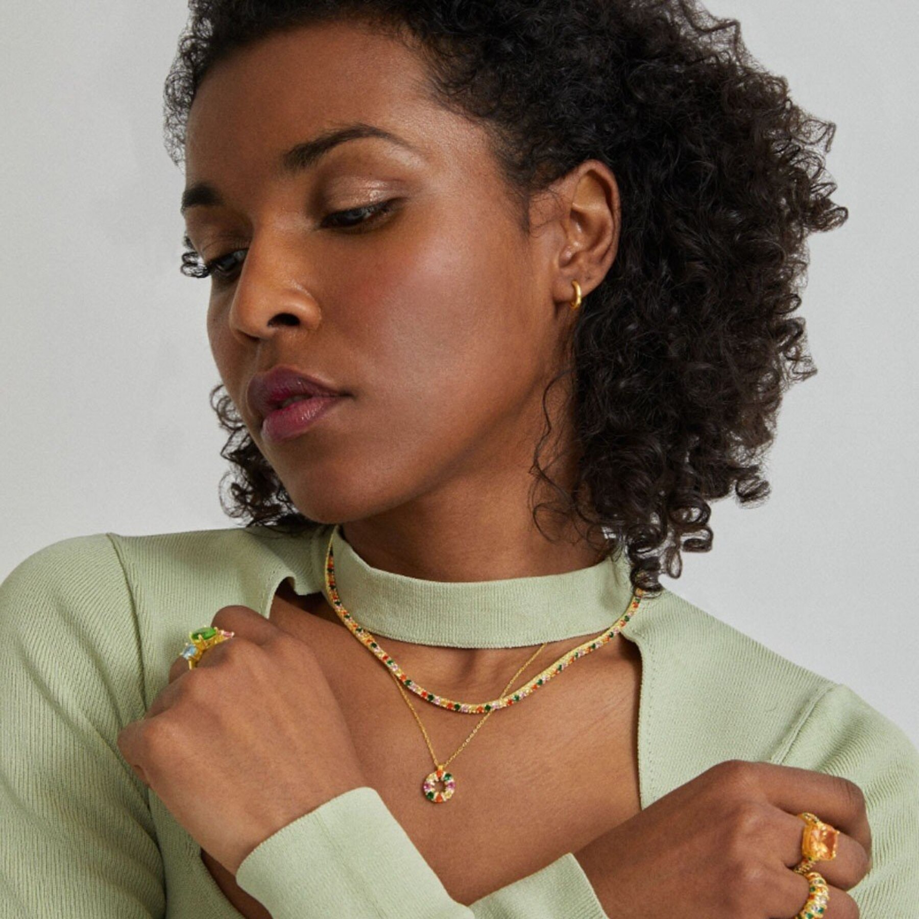 Colier dama Tahu-LUXENTER din Argint 925 placat cu Aur galben de 18K si ...