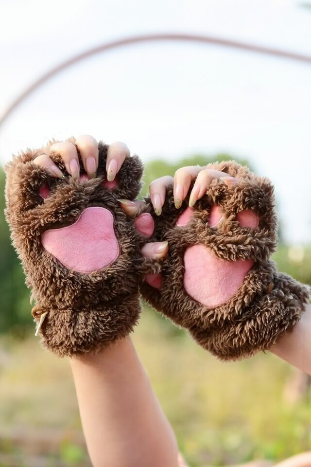 Manusi dama si adolescente, calduroase, model cu degete descoperite si ...