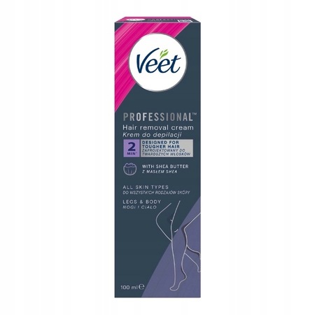 Професионален крем депилатоар, Veet, За всеки тип кожа, 100 мл - eMAG.bg