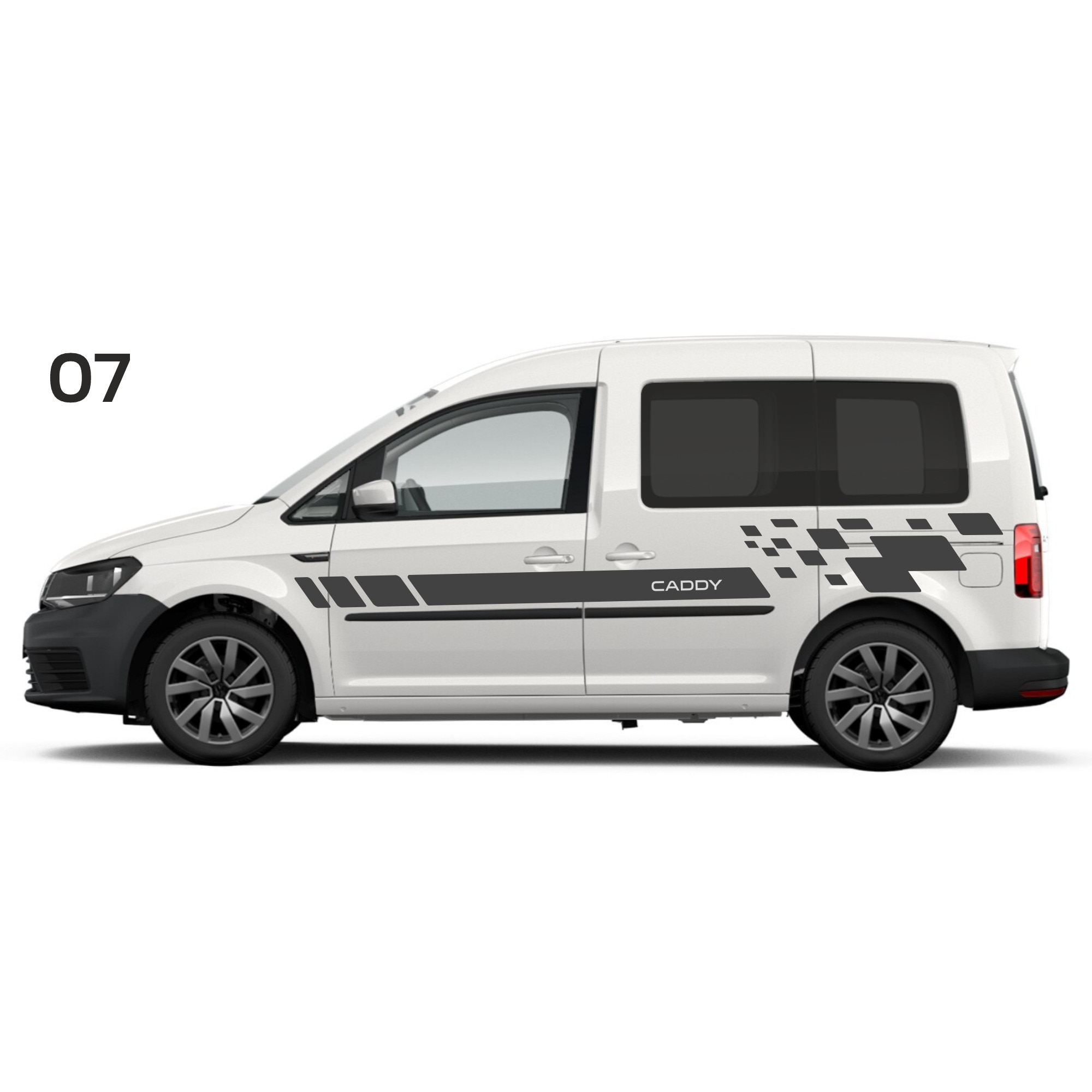 Autocolante laterale VW Caddy, CarStickers.pl, Negru mat - eMAG.ro
