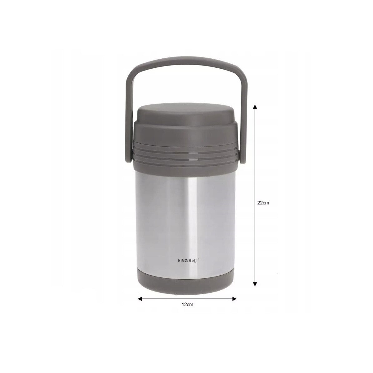 Termos alimentar, din inox, 3 recipiente, capacitate totala 1.5L ...