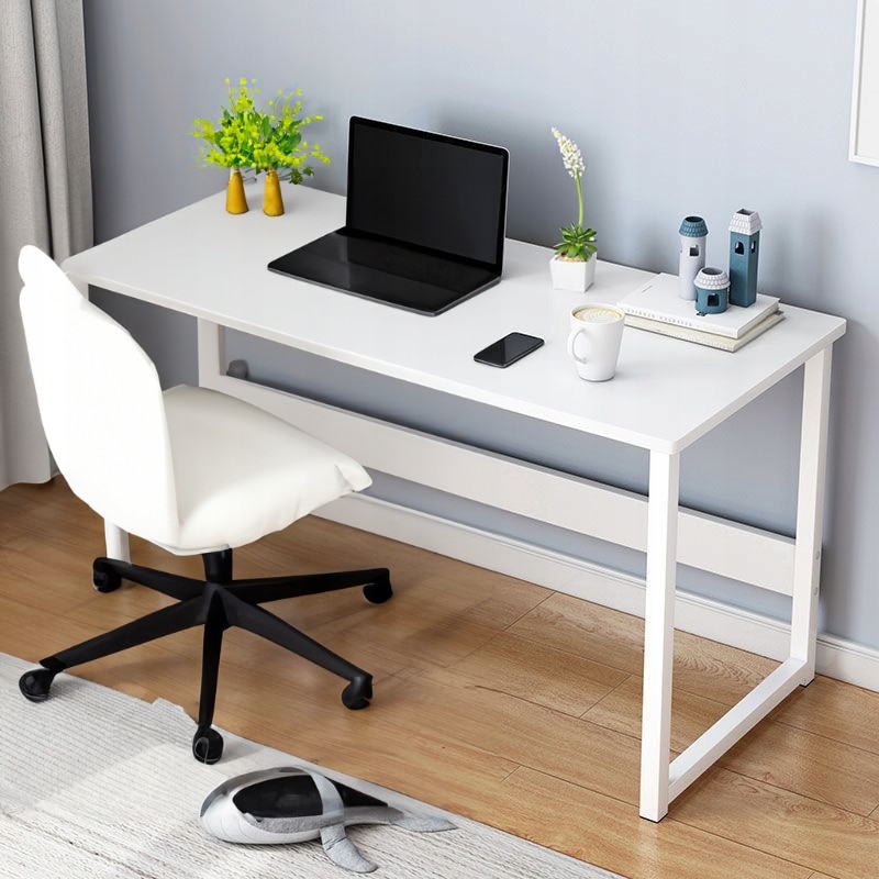 Birou pentru laptop si calculator desktop, alb, 80 x 37 x 73 cm BADU ...