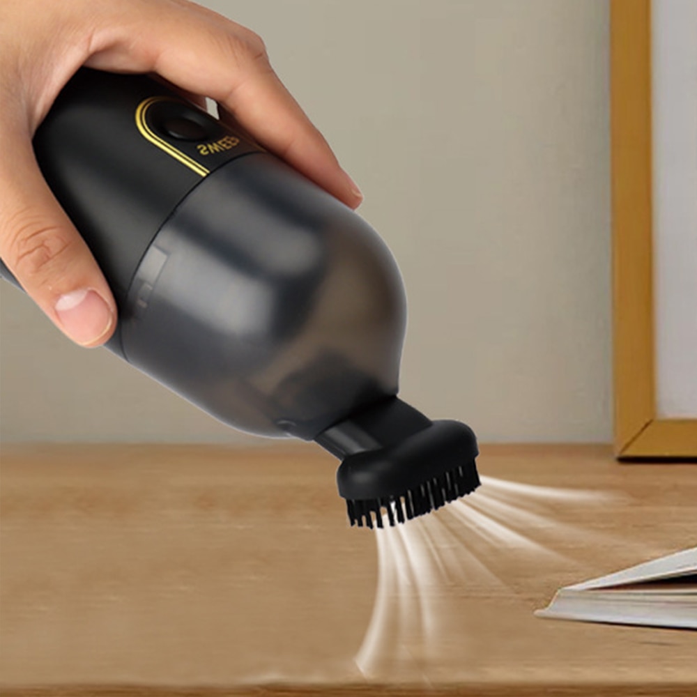 Mini aspirator auto portabil, USB, Negru - eMAG.ro