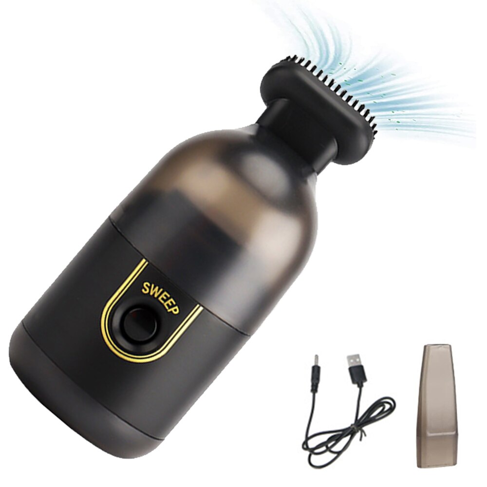 Mini aspirator auto portabil, USB, Negru - eMAG.ro