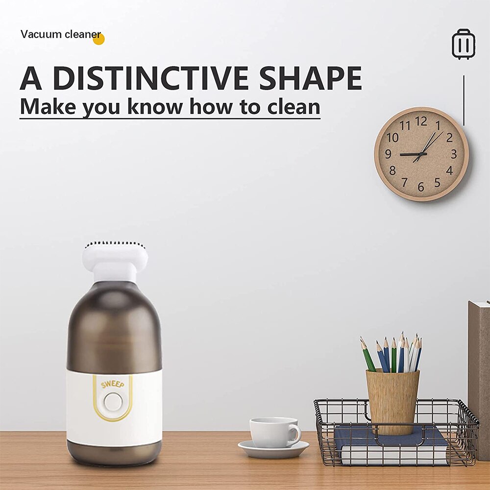 Mini aspirator auto portabil, USB, Alb - eMAG.ro