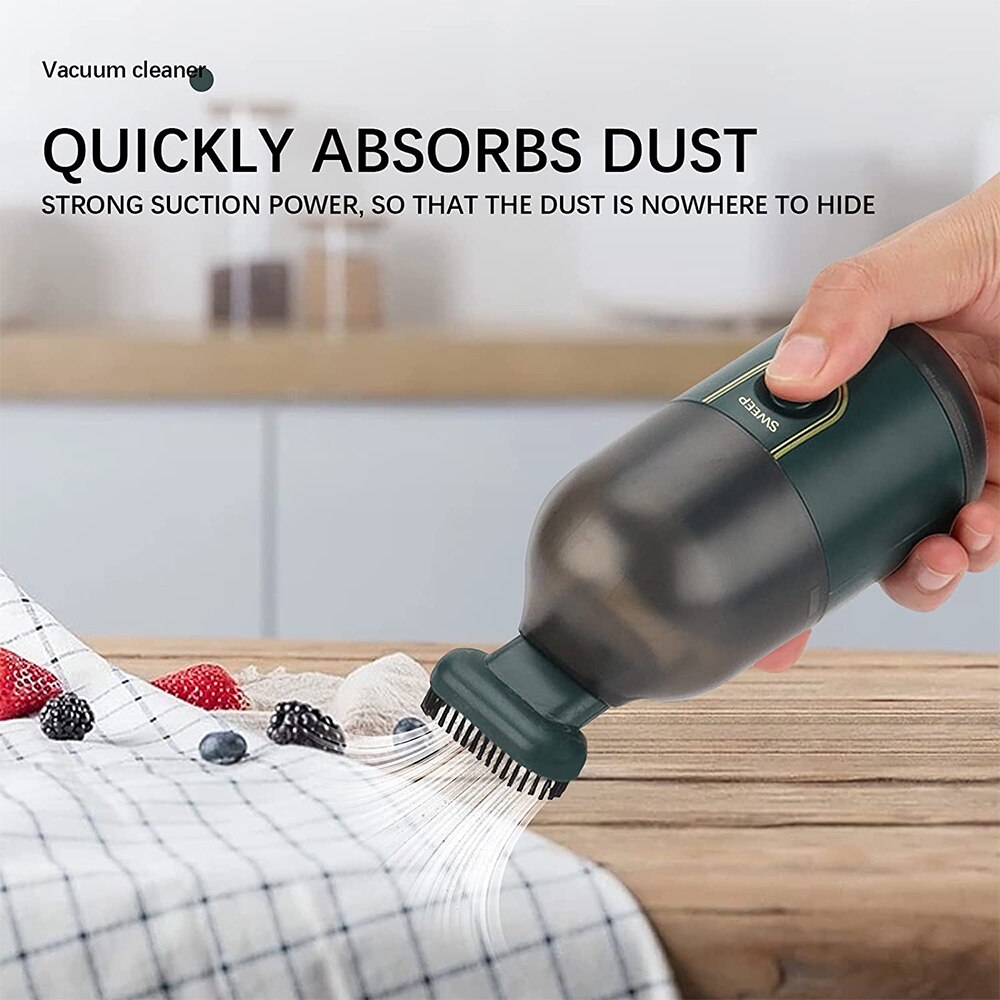 Mini aspirator auto, Portabil, USB Verde - eMAG.ro