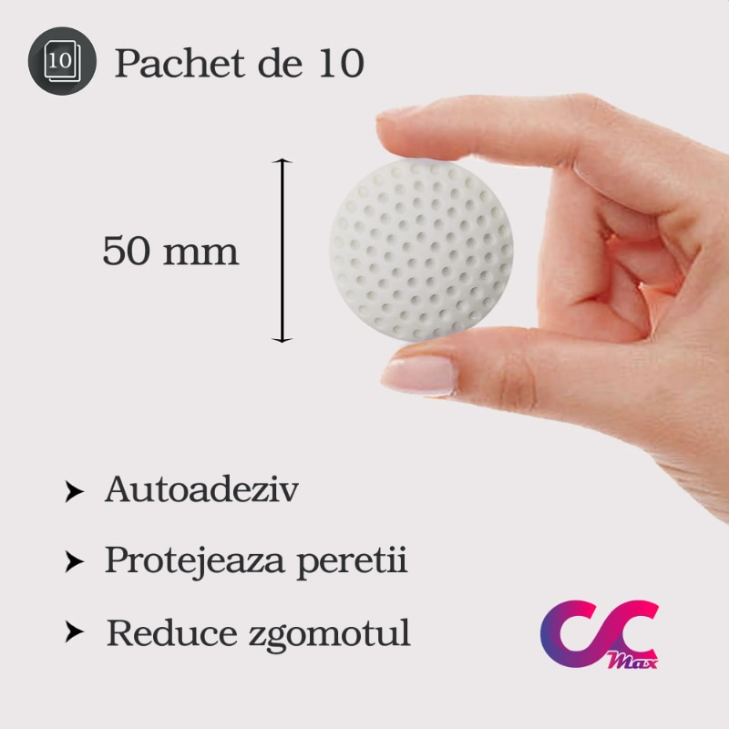 Set 10 Buline Albe Autoadezive CCmax pentru Protectie Pereti, Usi si ...