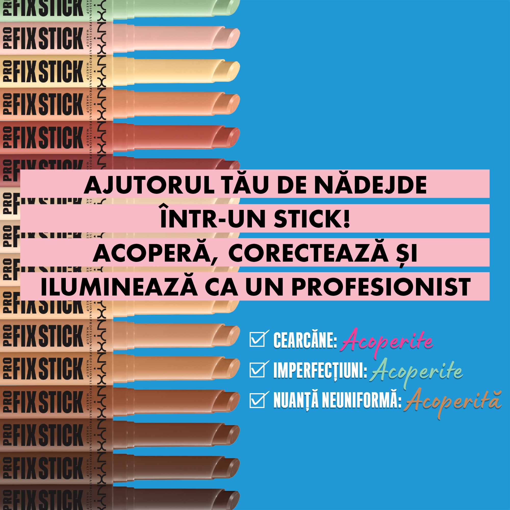 Stick corector NYX PM Pro Fix Stick 10 Golden, 1.6 gr - eMAG.ro