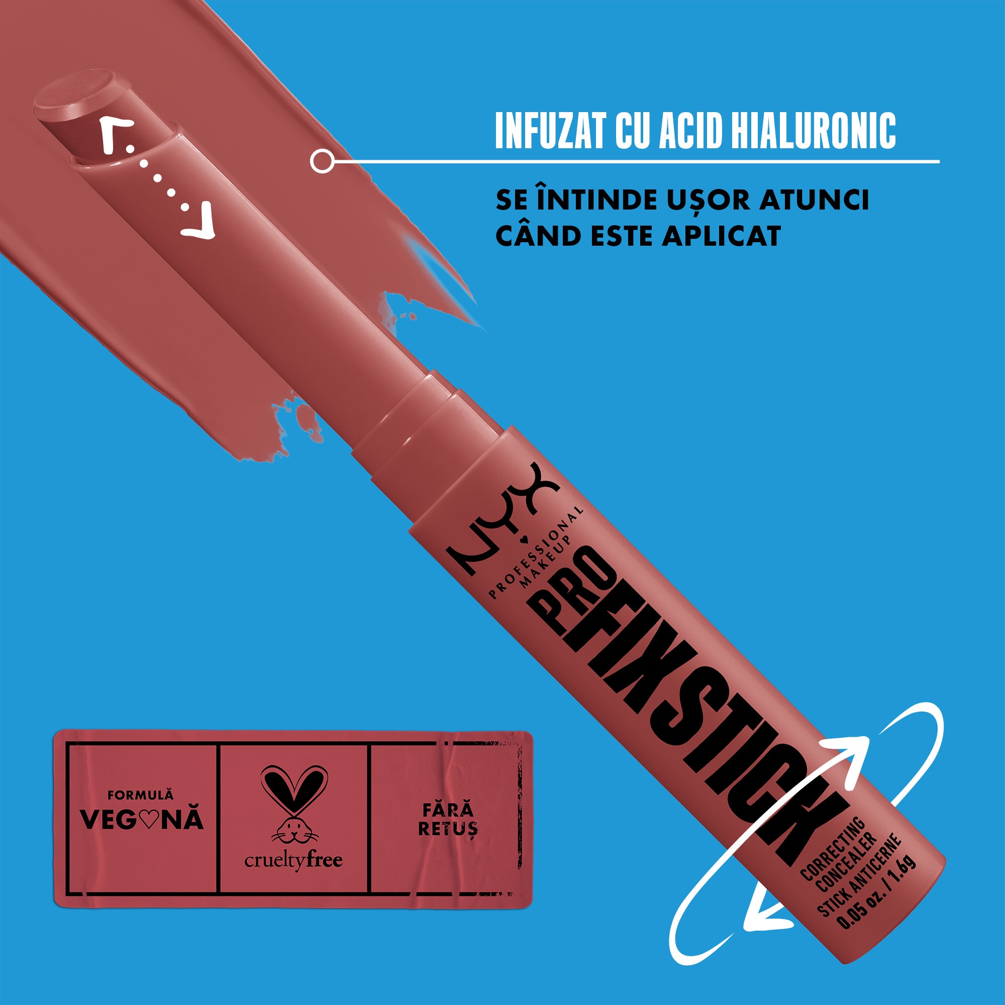 Stick corector NYX PM Pro Fix Stick 10 Golden, 1.6 gr - eMAG.ro