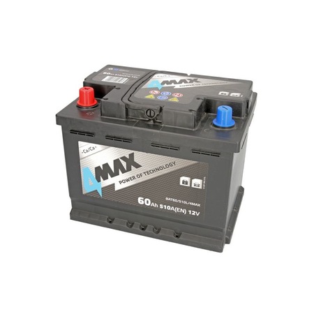 Acumulator auto 4MAX 12V 60Ah/510A, 242x175x190 B13 - flansa de montare ...