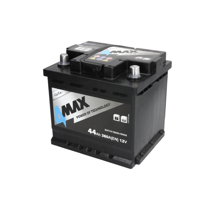 Акумулатор 4MAX 12V 44Ah/360A, 210x175x190 B13 - монтажен фланец 10.5 ...