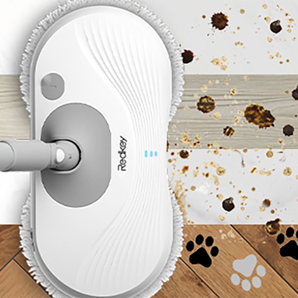 Mop de podea cu rezervor de apa, Redkey, 250 ml, 2200 mAh, LED, Alb ...