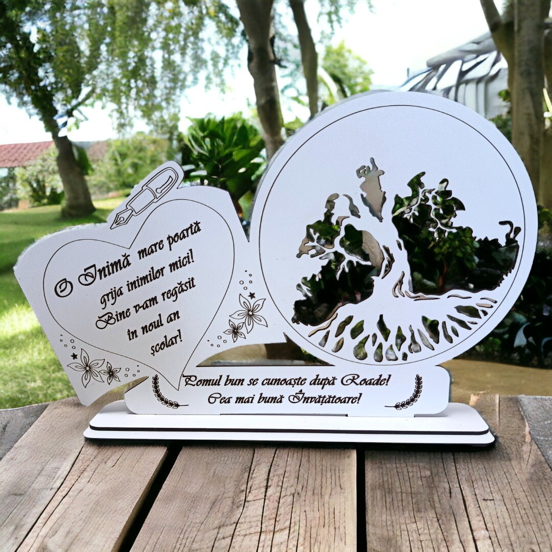 Decoratiune tablou inima, blank pentru licheni stabilizati ...