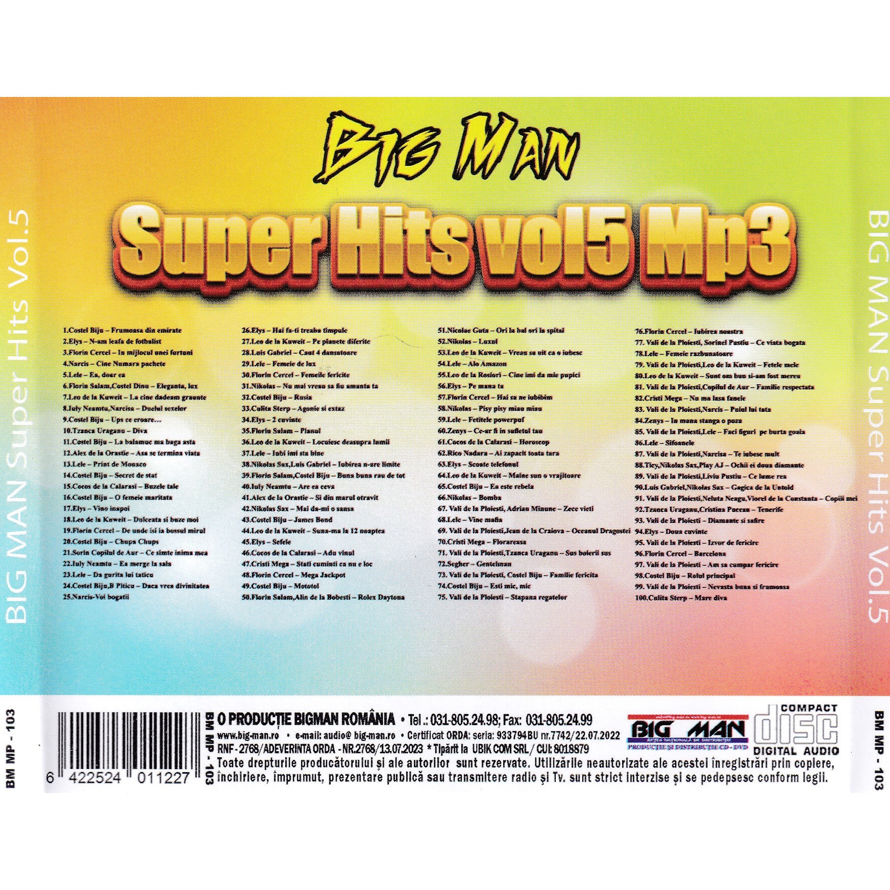 Big Man Super Hits vol 5 mp3 - eMAG.ro