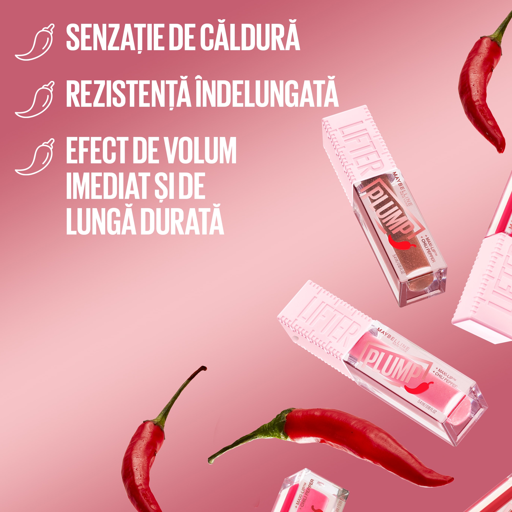 Luciu de buze cu efect de marire Maybelline New York Lifter Plump, 001 ...