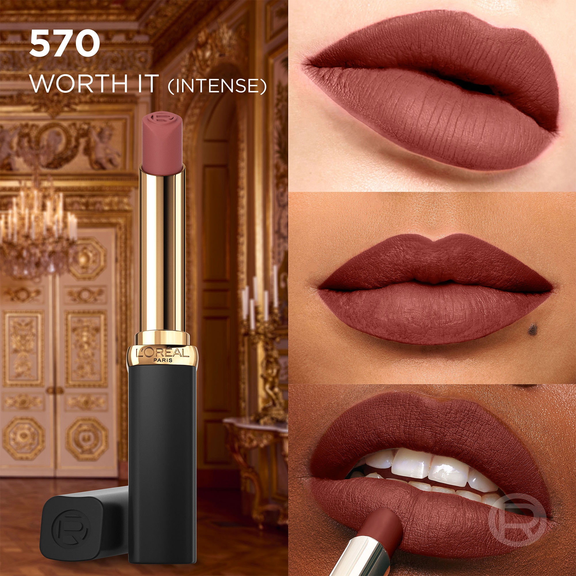 Ruj mat L'Oréal Paris Color Riche Nudes of Worth, 570 Worth it Intense ...