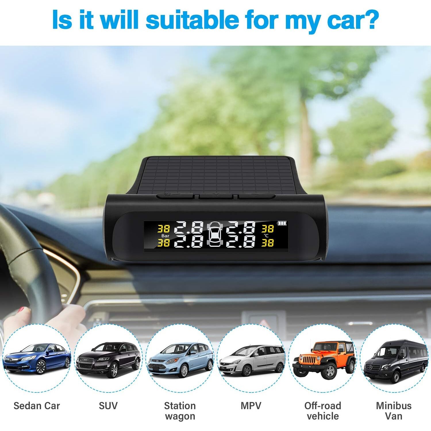 Система за следене на налягането на въздуха в гумите Mosmaoo® Автоматично ИЗКЛЮЧВАНЕ със