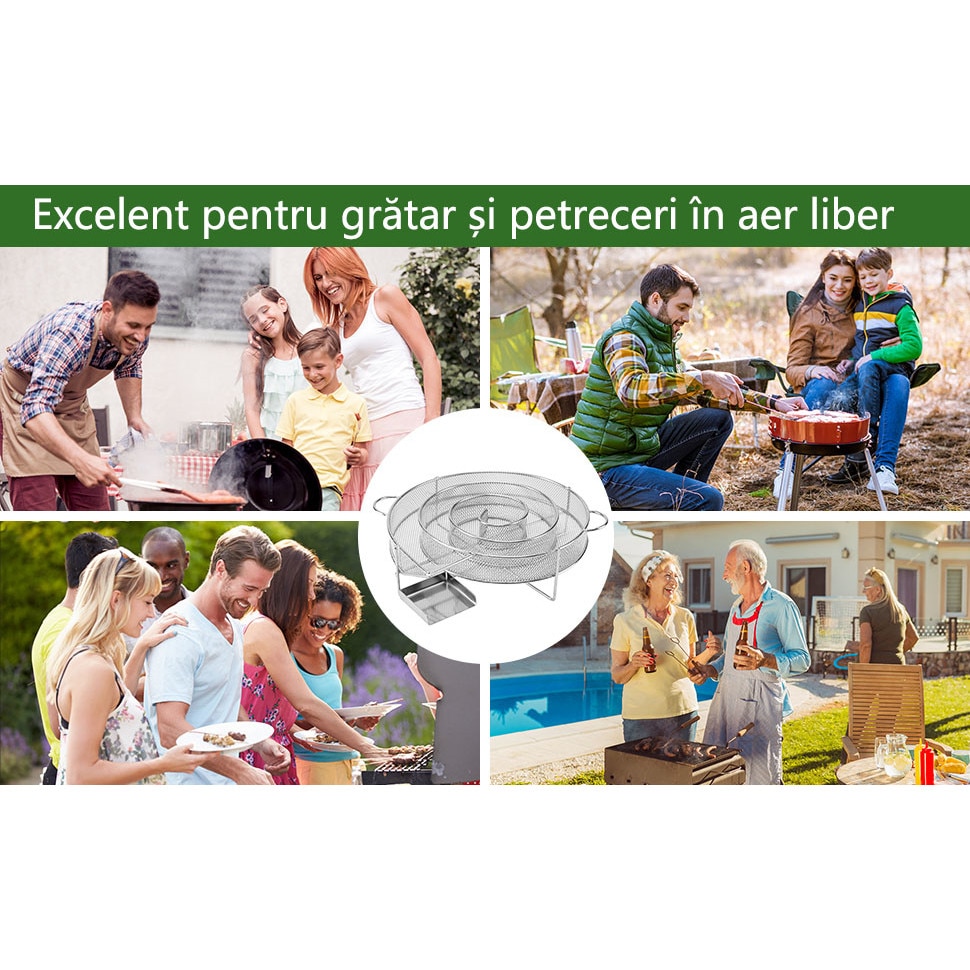 Generator de fum rece pentru gratar, Inox, Argintiu - eMAG.ro