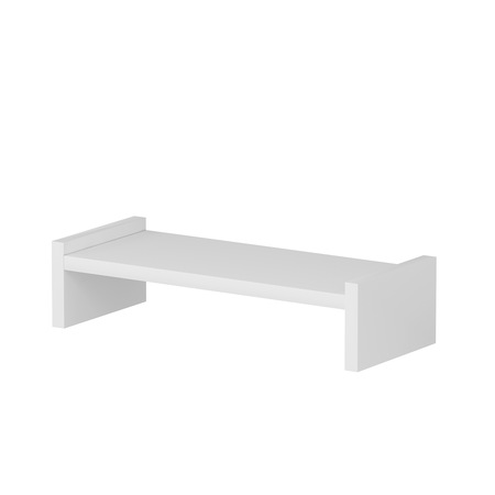 Suport monitor Agatha, inaltator monitor alb, compartiment depozitare ...