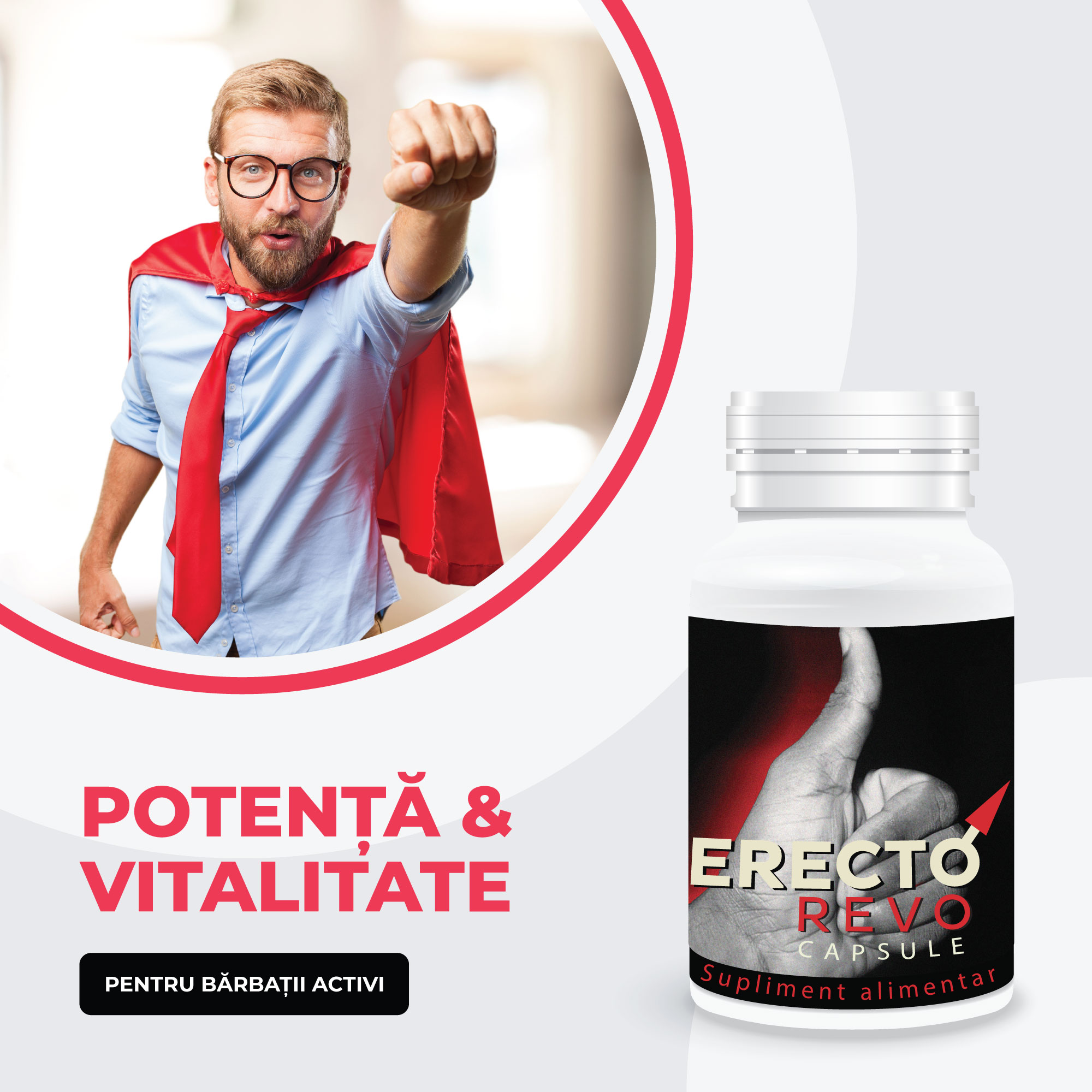 Supliment alimentar premium pentru potenta, Erecto Revo, 10 Capsule ...
