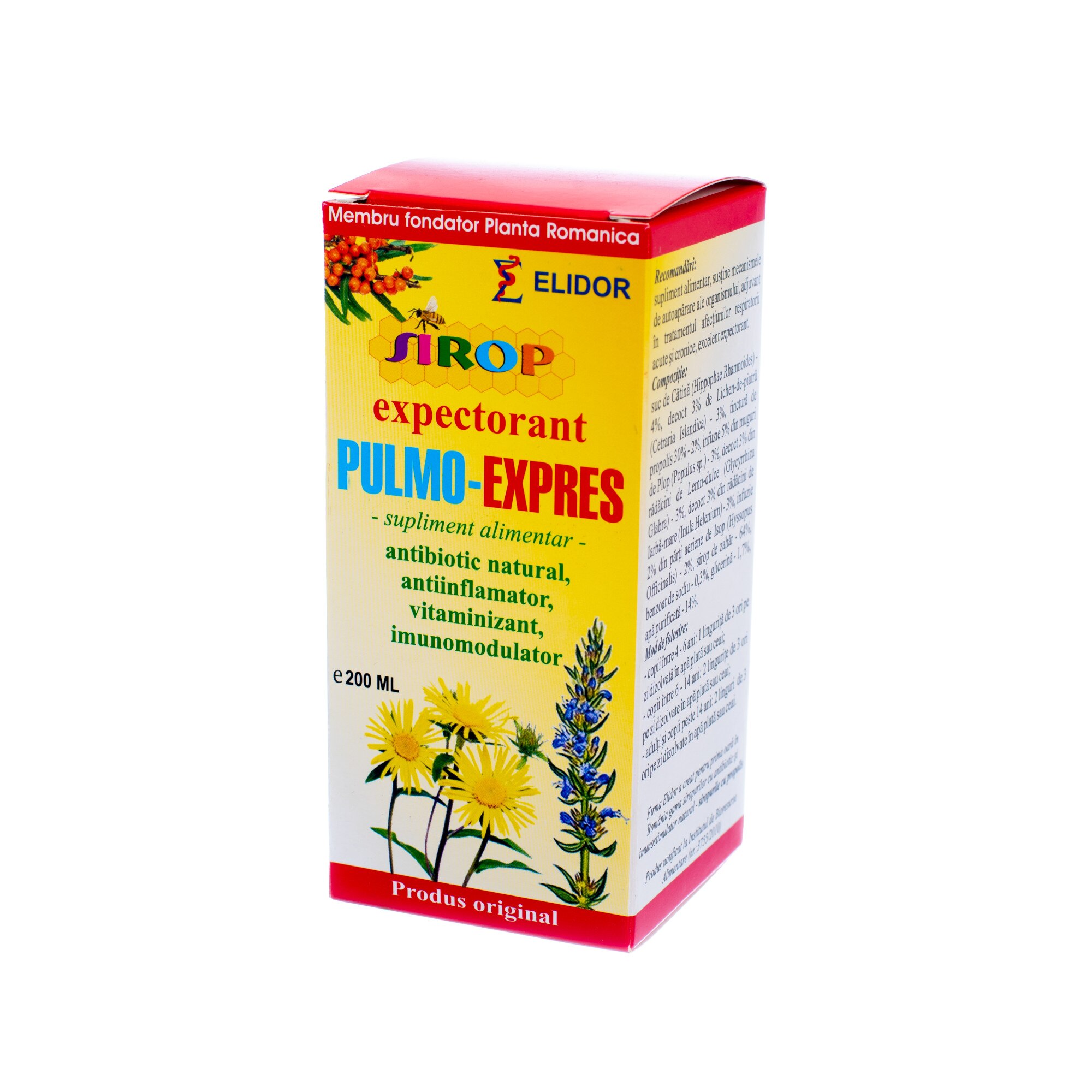Set 2 buc Sirop Pulmo-Expres 200 ml Elidor - eMAG.ro