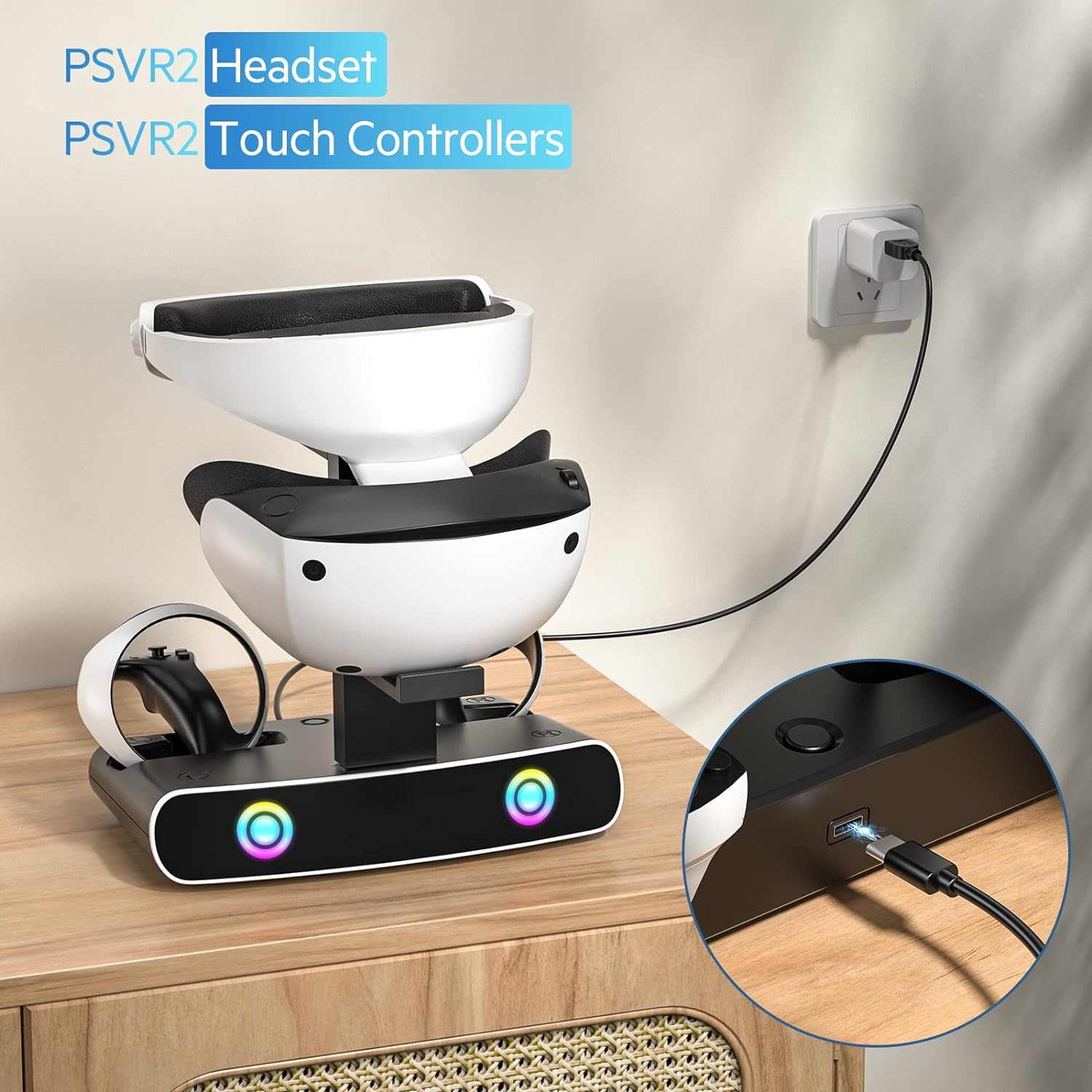 Statie de incarcare dubla pentru Controller PlayStation VR2 Sense, cu ...