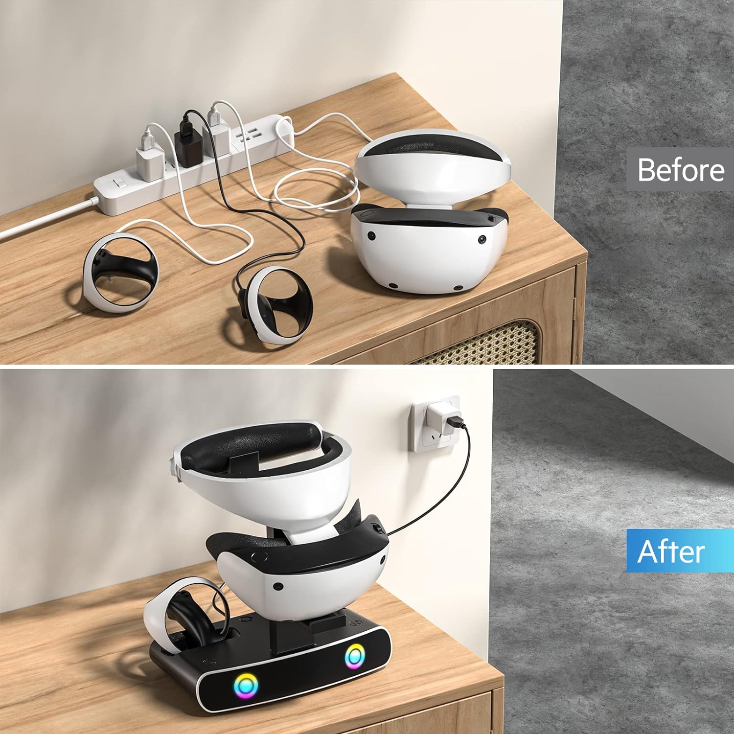 Statie de incarcare dubla pentru Controller PlayStation VR2 Sense, cu ...