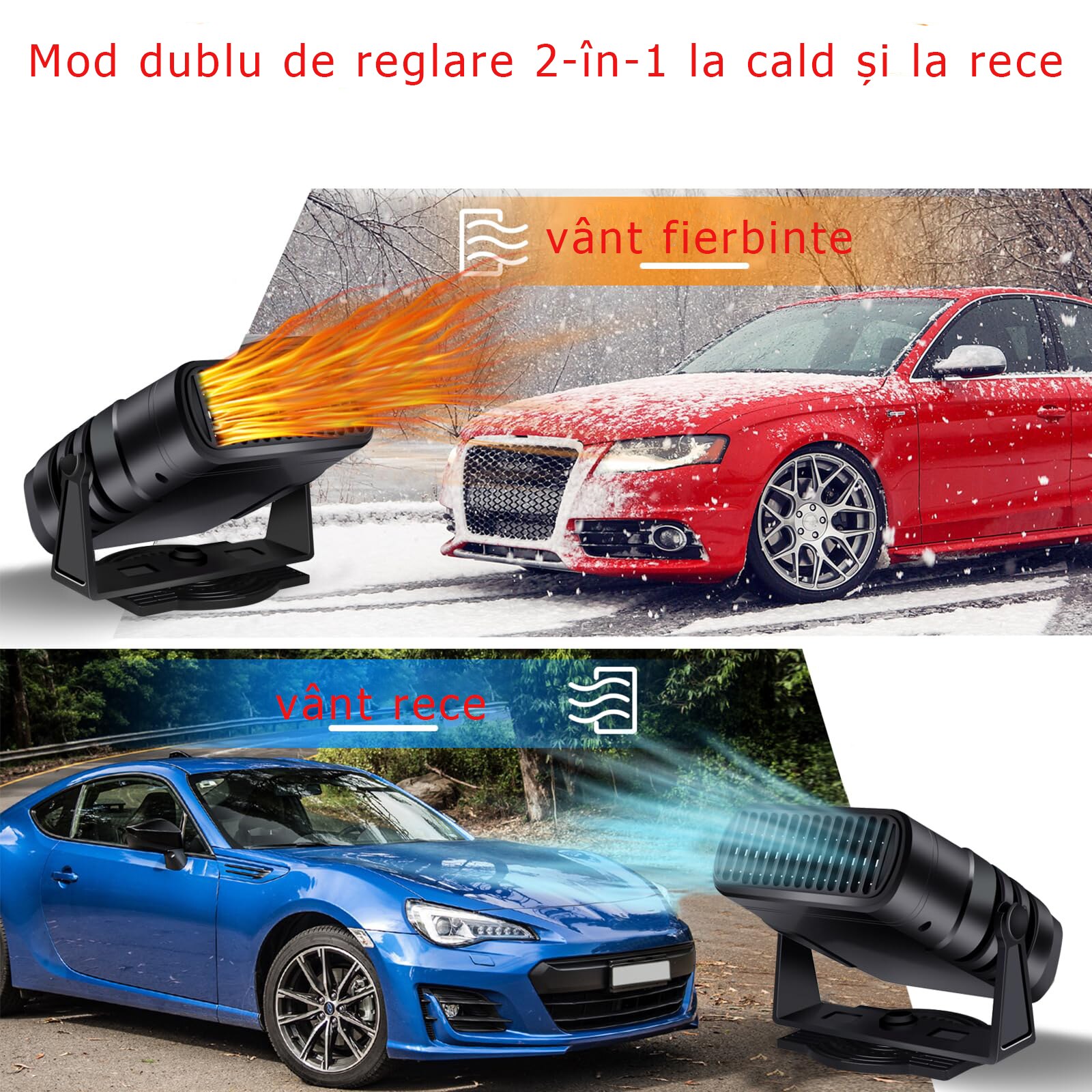 Incalzitor de masina, 12V, 120W, Negru - eMAG.ro