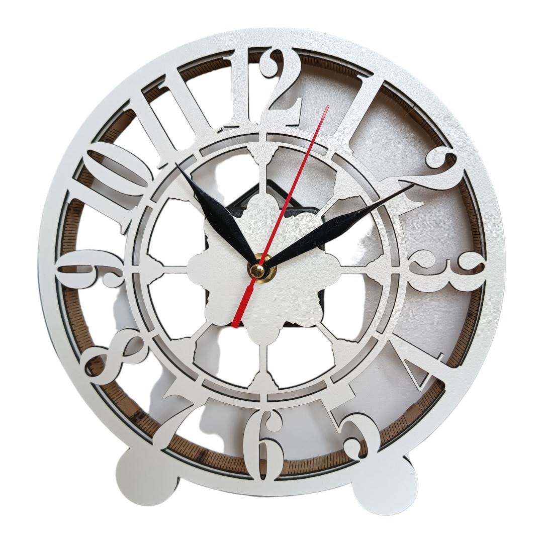 Ceas birou, blank pentru decorare cu licheni stabilizati, mecanism ceas ...