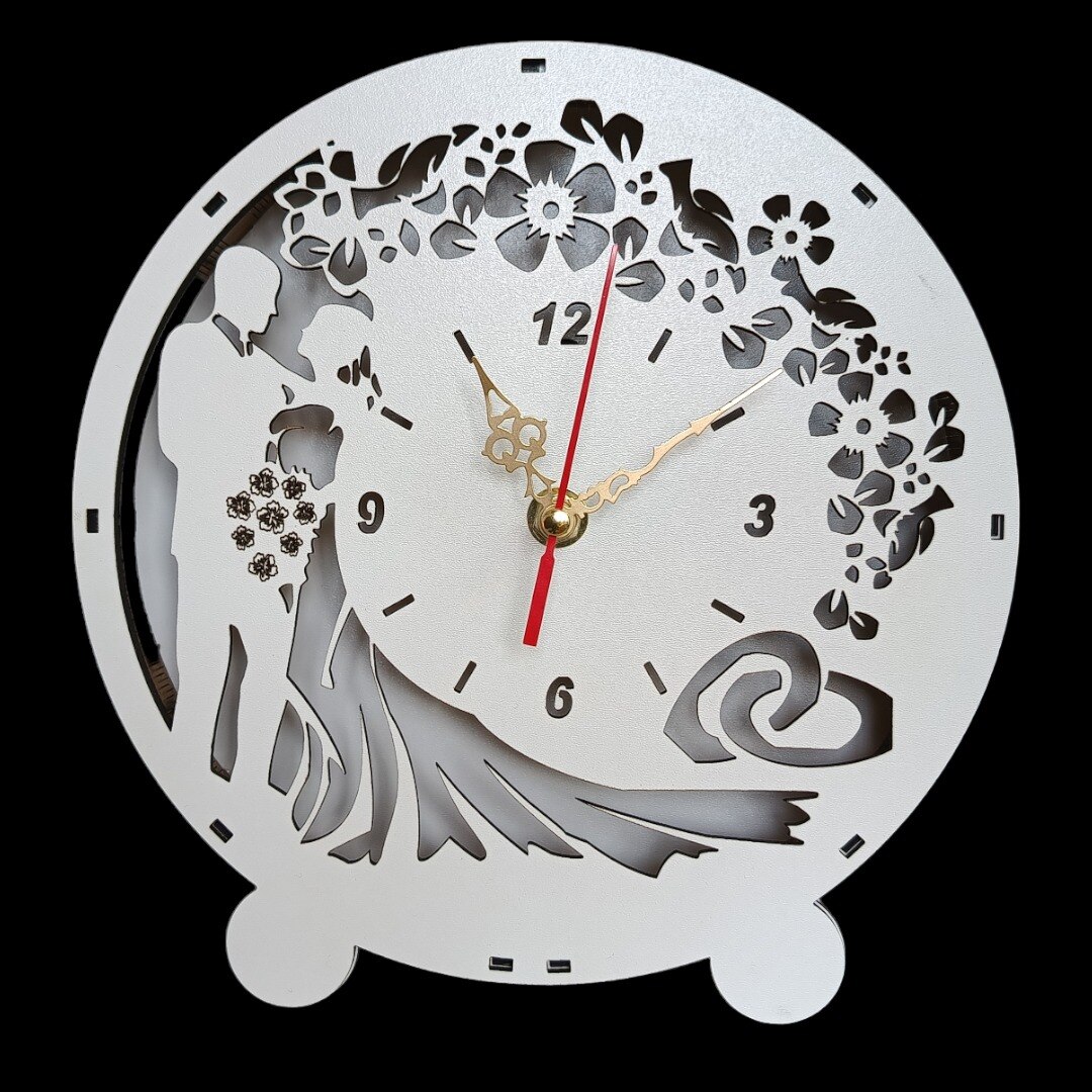 Ceas birou, blank pentru decorare cu licheni stabilizati, personalizat ...