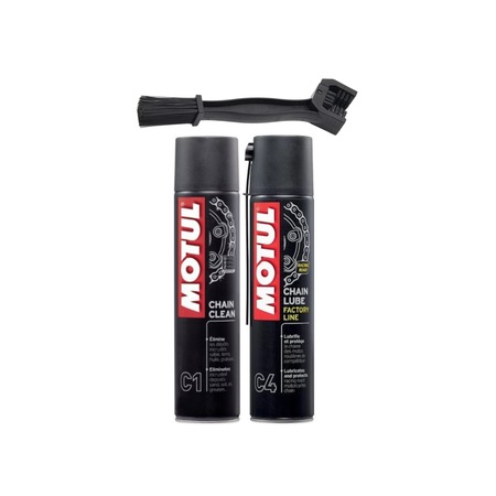 Pachet intretinere lant MOTUL C1, C4 si perie curatat lant - eMAG.ro
