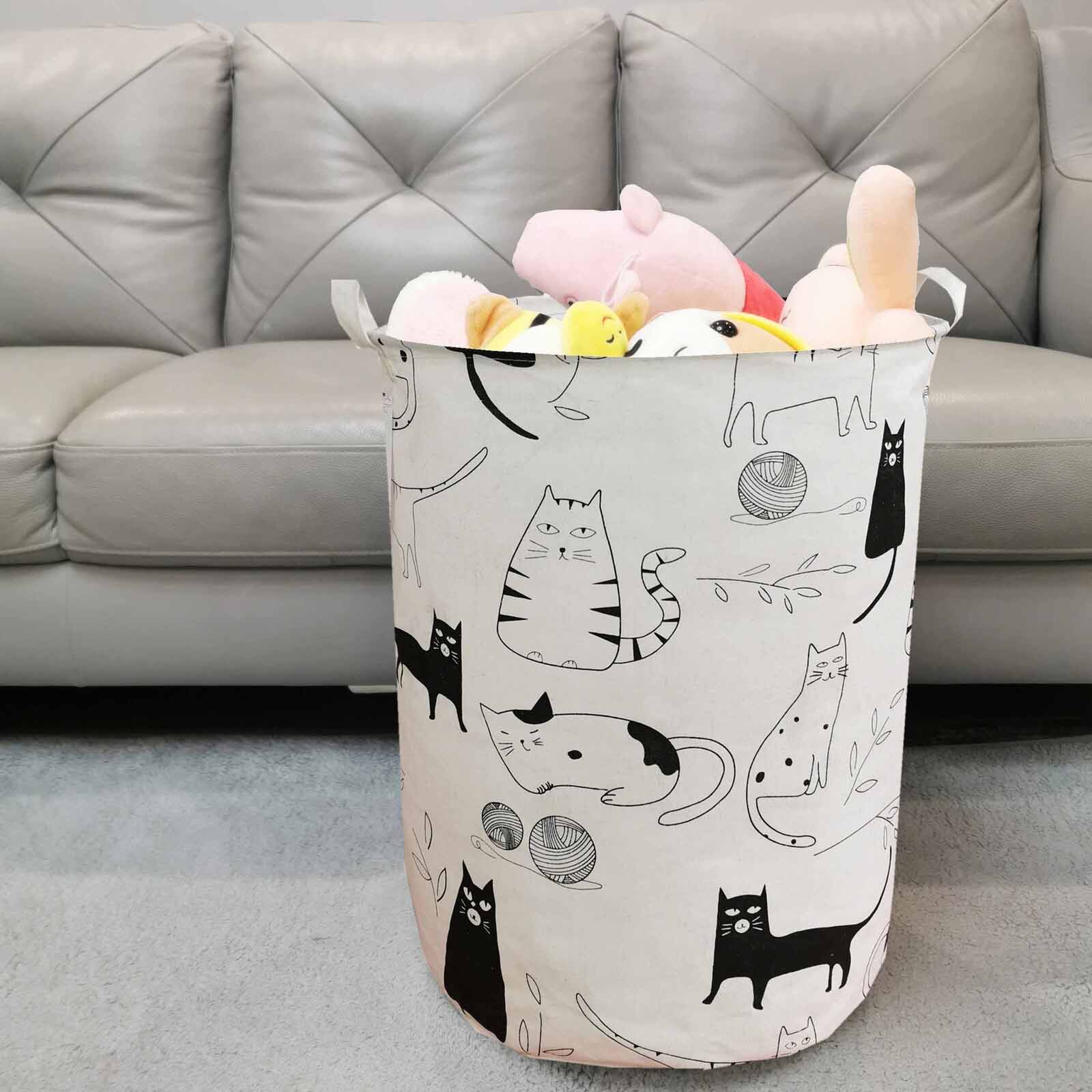 Cos de rufe, Amtok, Pliabil, Storage Large, Bumbac Canvas, cu manere ...