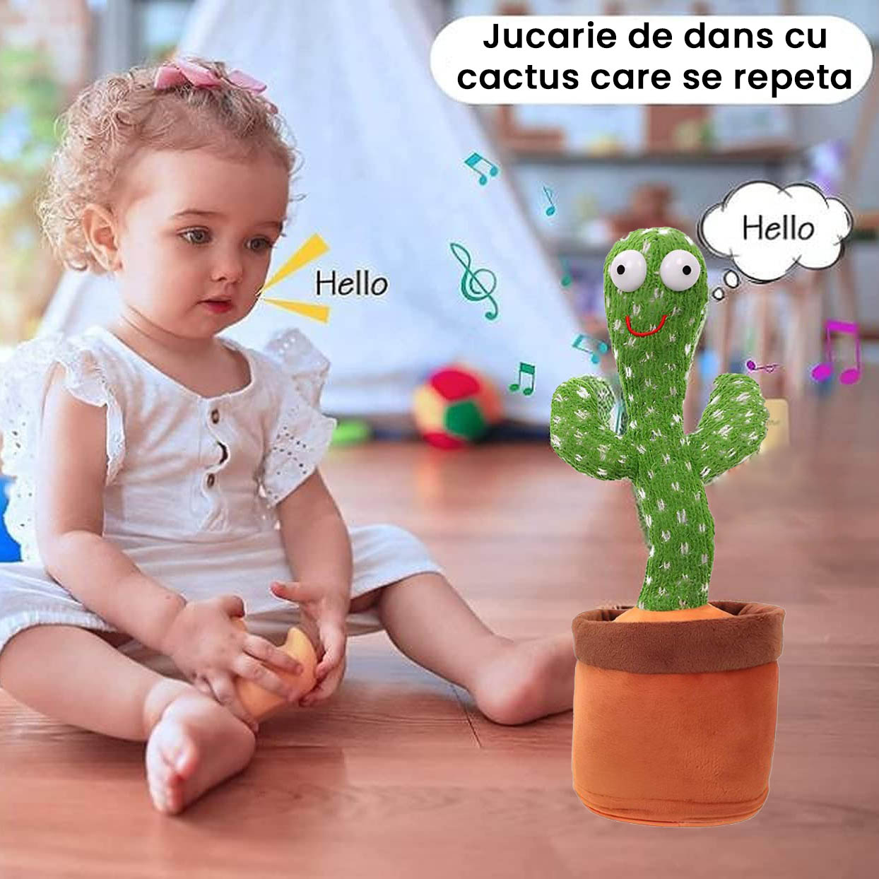 Jucarie interactiva Cactus Vorbitor si Dansator, sundiguer, Canta ...