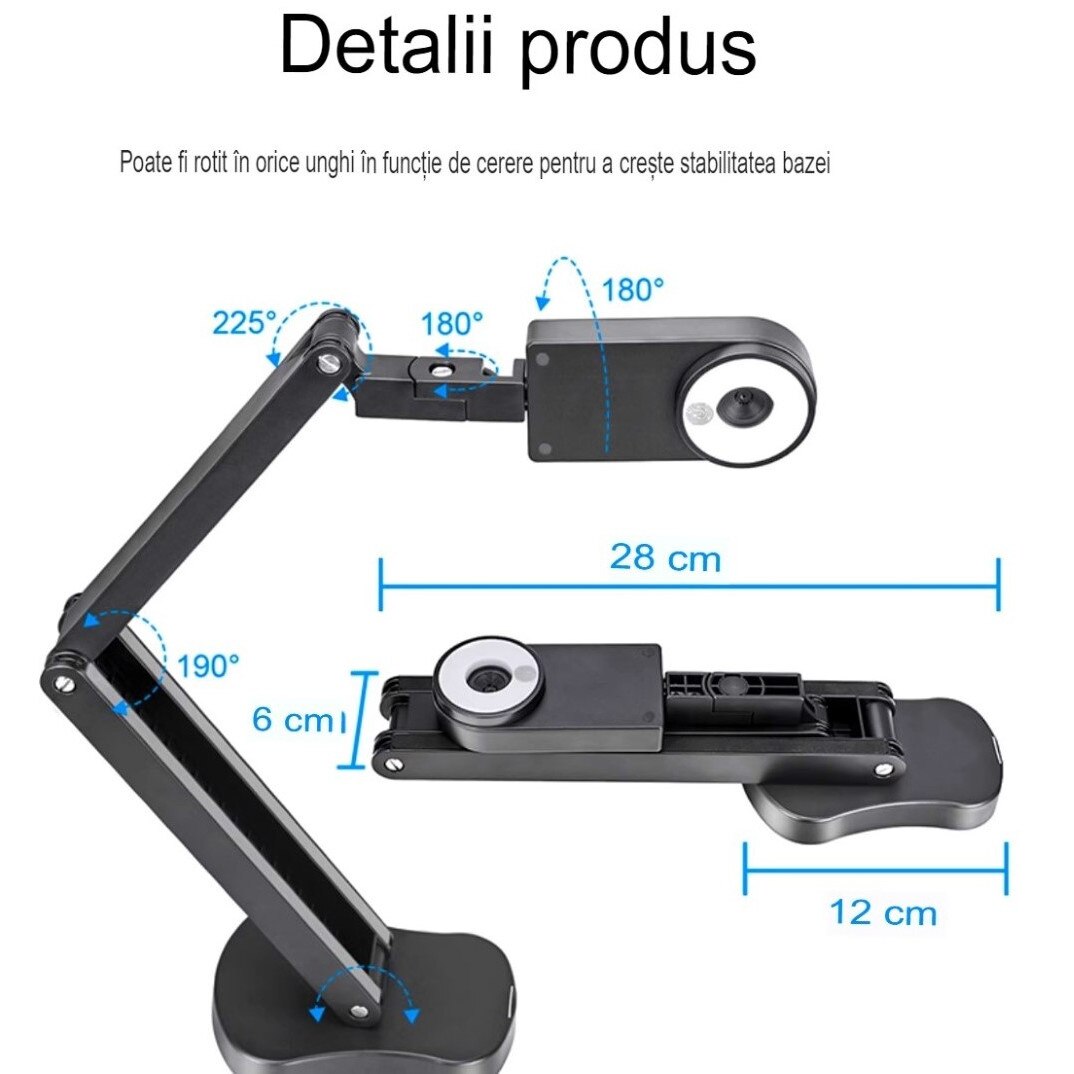 Camera web 4K 72DESI, rezolutie 4096 x 2160, 8 MP, pentru videoconferinte, transmisii live ...