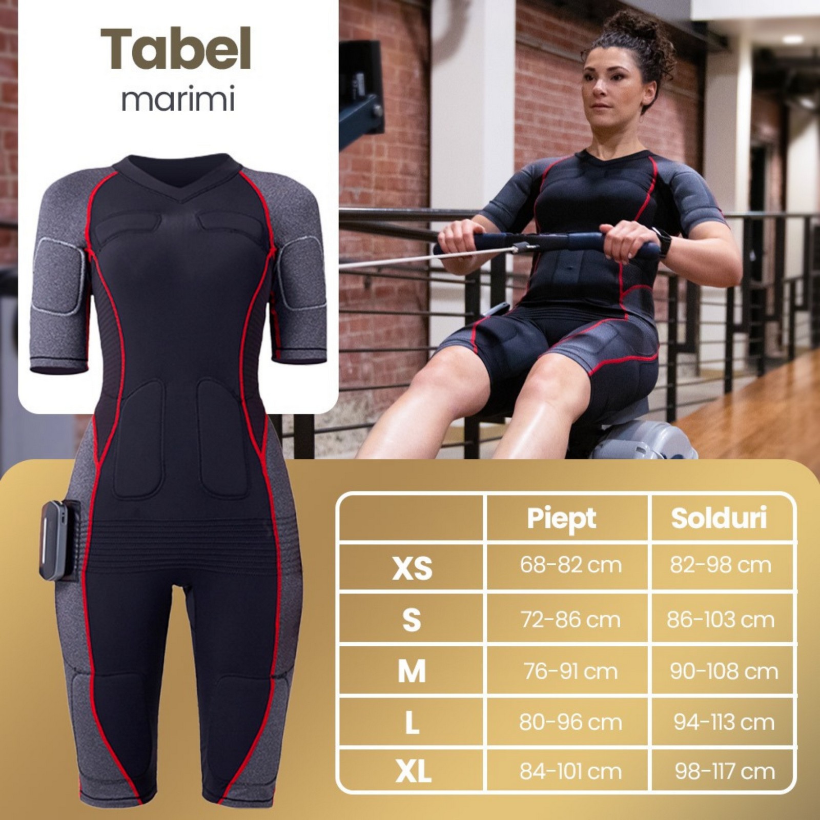 Costum pentru slabit, Echipament EMS fara Fir, cu Aplicatie Mobila ...