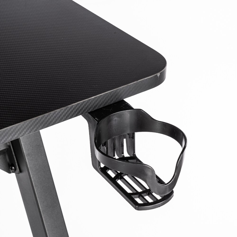 Birou de Gaming, 503BK, 120 x 60 x 73 cm, Cadru Otel, Blat MDF, Negru ...