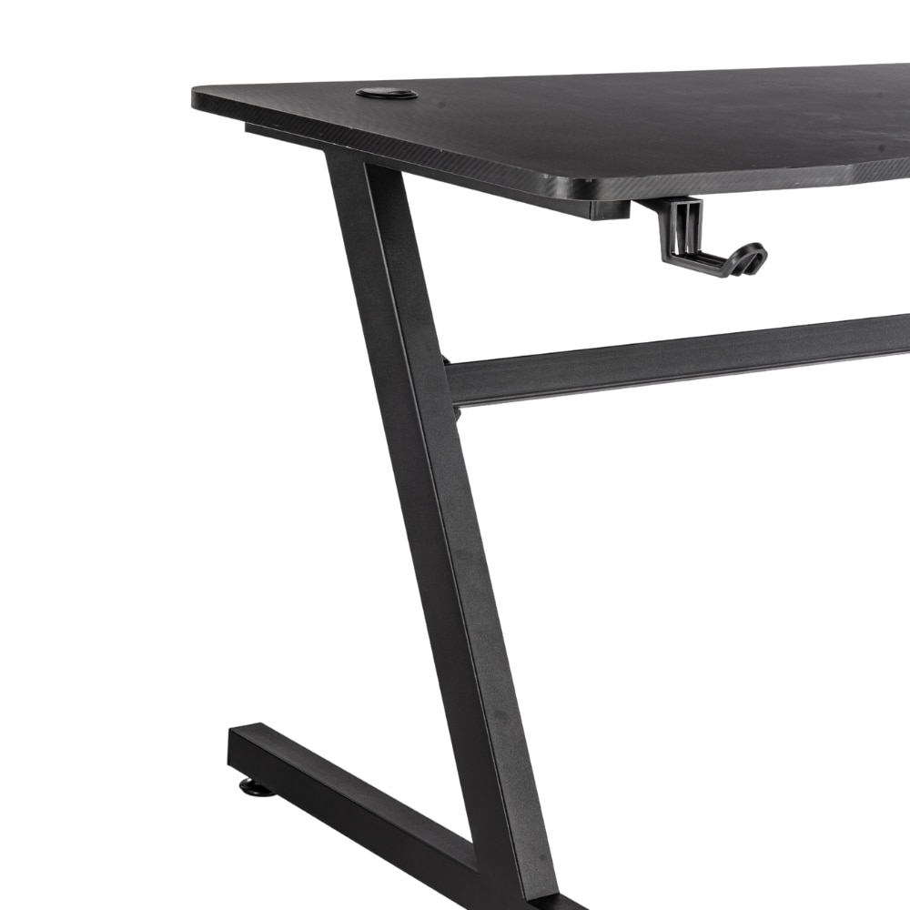 Birou de Gaming, 503BK, 120 x 60 x 73 cm, Cadru Otel, Blat MDF, Negru ...