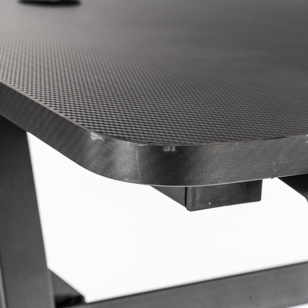 Birou de Gaming, 503BK, 120 x 60 x 73 cm, Cadru Otel, Blat MDF, Negru ...