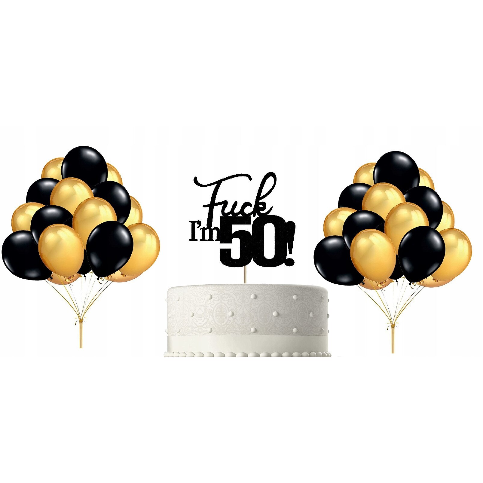 Topper tort, 50 ani, Negru - eMAG.ro